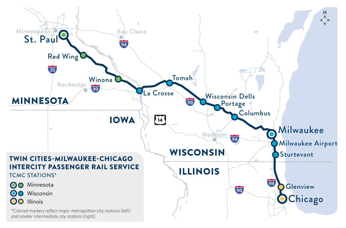 Midwest states launch new rail service, 12 years in the making - Route ...